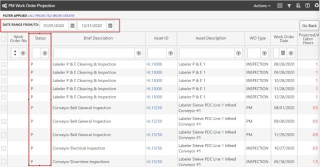 Using preventive maintenance projection tools in eMaint - eMaint CMMS